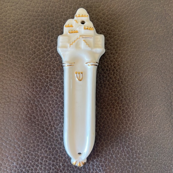 Judaica | Accents | Vintage Ceramic Mezuzah Signed With Gold Accents ...
